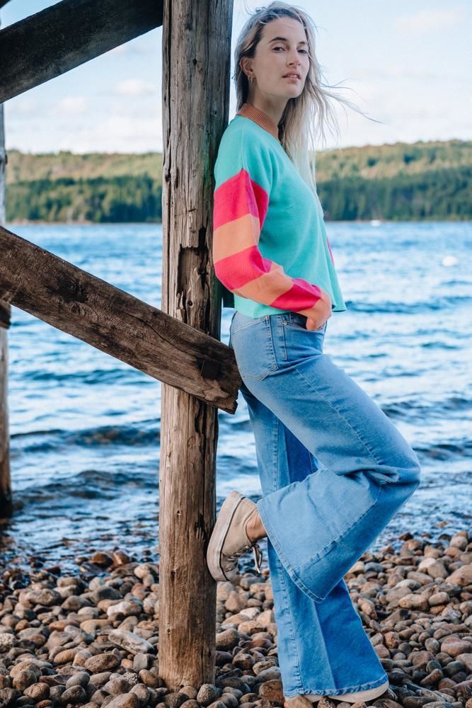 JEAN POPPY - AZUL - Marimba Multimarcas